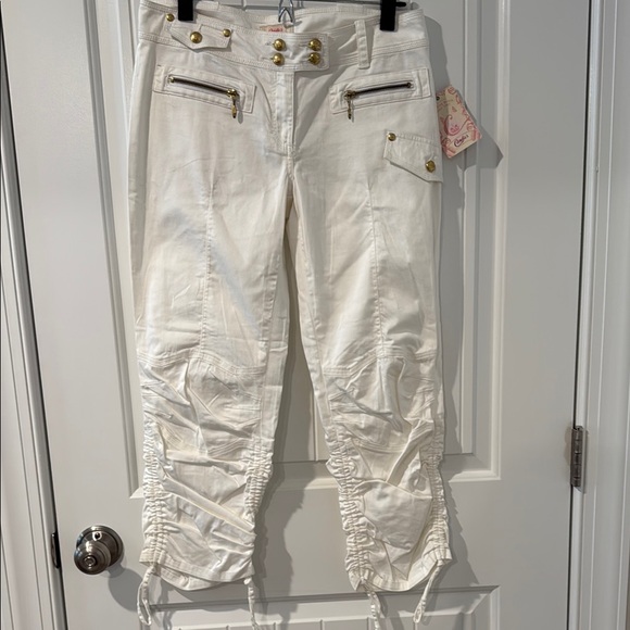 Candie's | Pants & Jumpsuits | Vintage Candies White Capris With Ruched ...